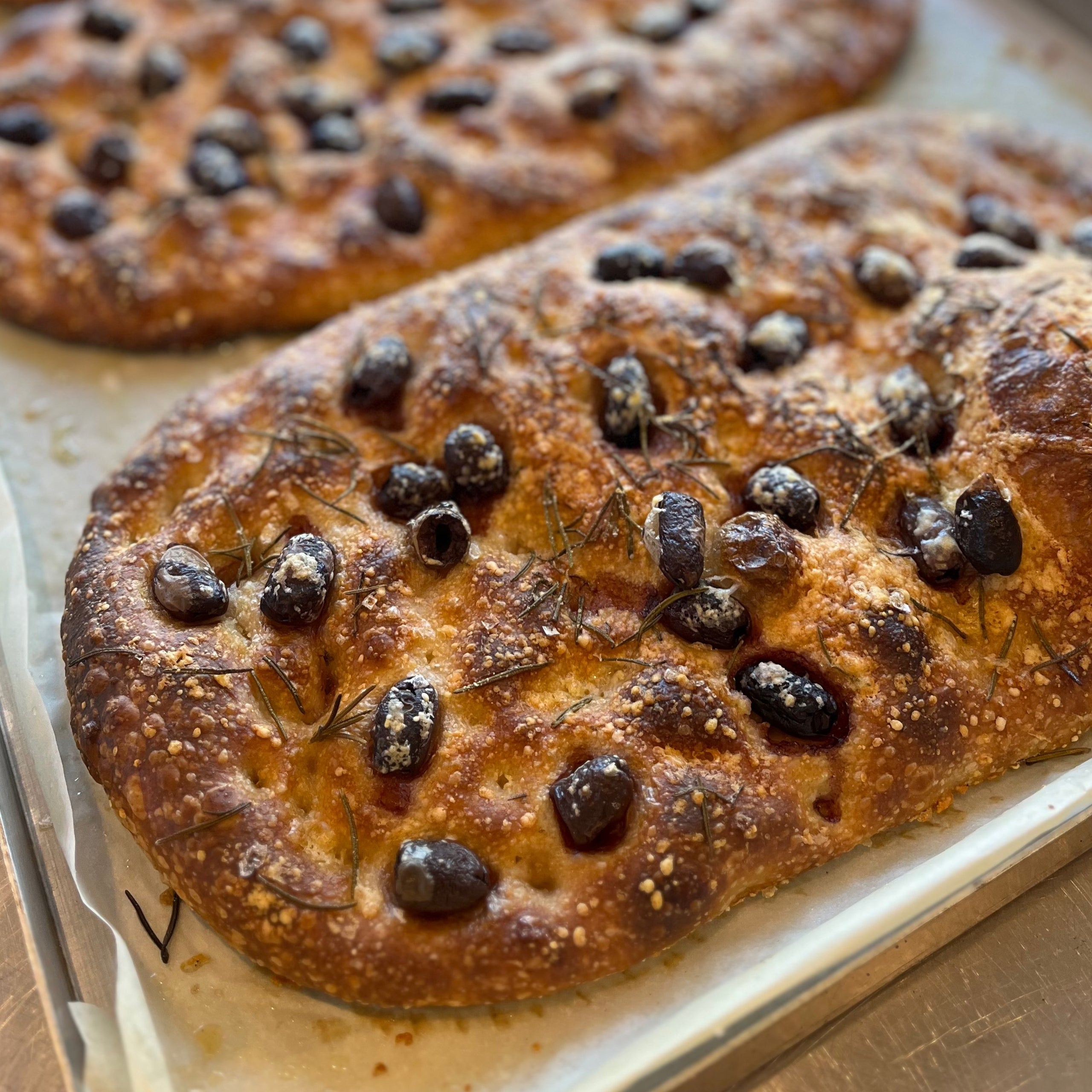 Focaccia slab - Olive and rosemary | Slow Dough